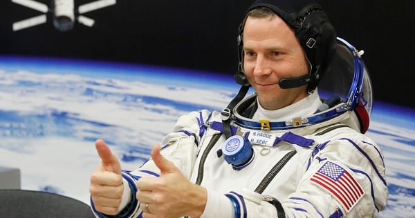Astronaut Nick Hague, an Air Force colonel, reaches space station with ...